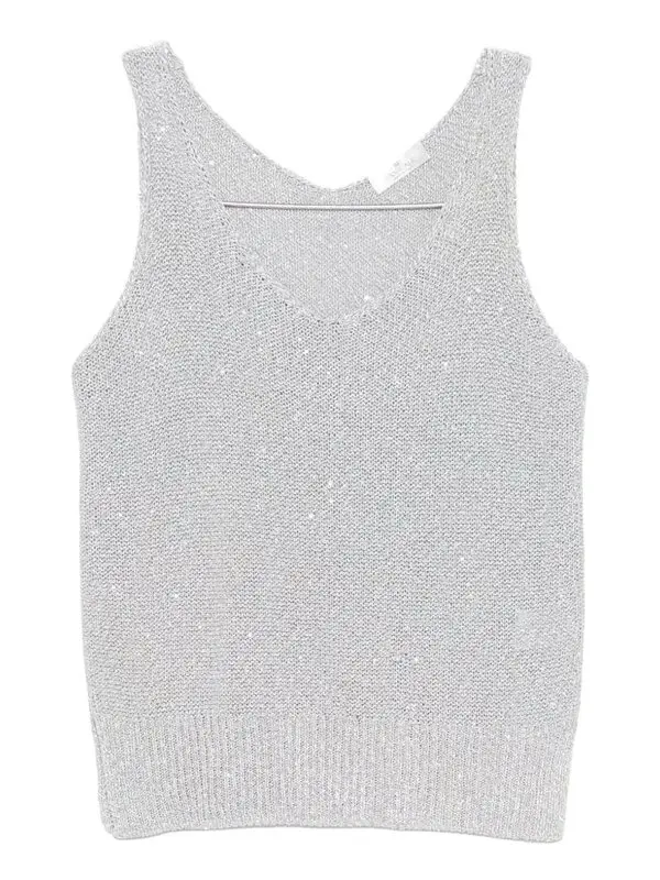 PANICALE Knitted Vest - Silver