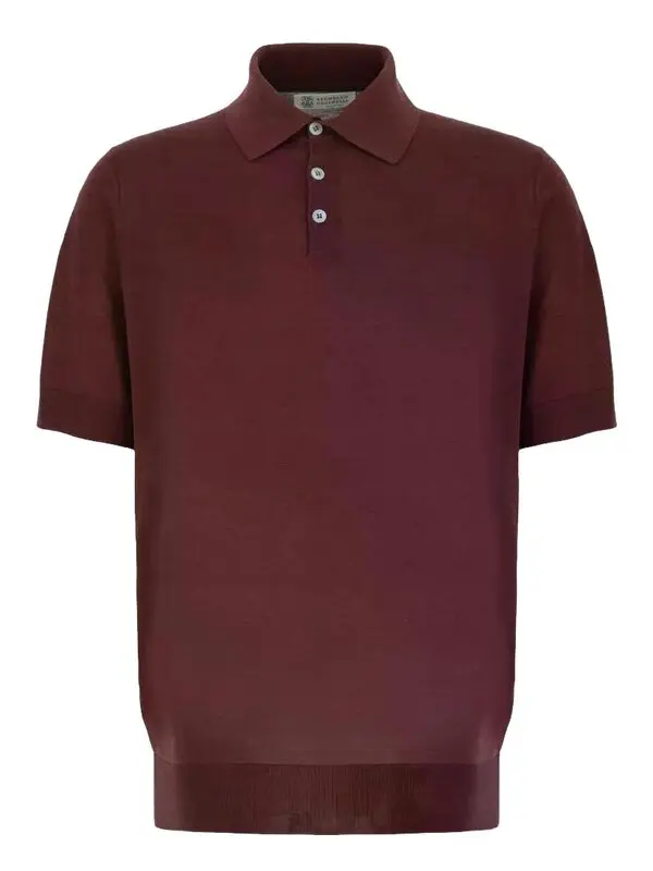 Brunello Cucinelli Short-sleeve Polo Shirt - Red