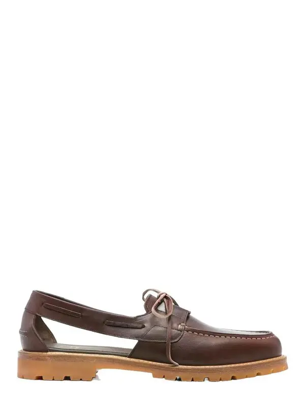 A KIND OF GUISE Barolo Cut-out Boat Shoes - Brown
