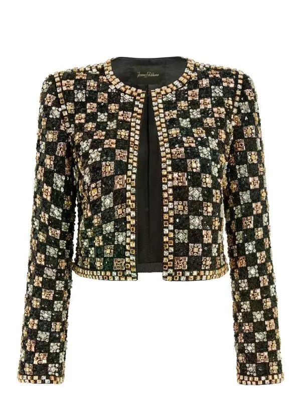 Jenny Packham Dahlia Crystal-embellished Jacket - Black