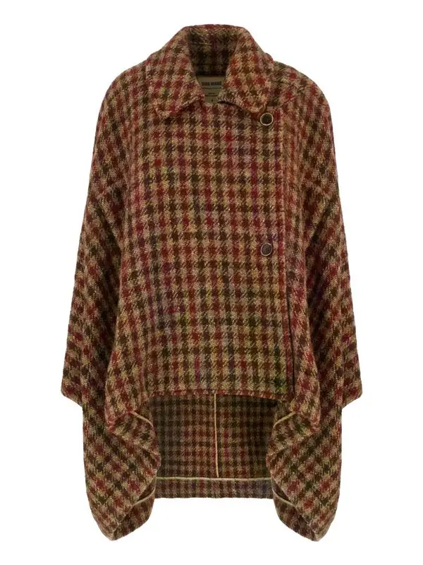 UMA WANG Checked-pattern Coat - Neutrals