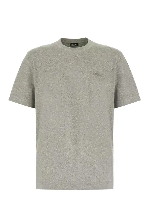 Zegna Logo-detail T-shirt - Grey