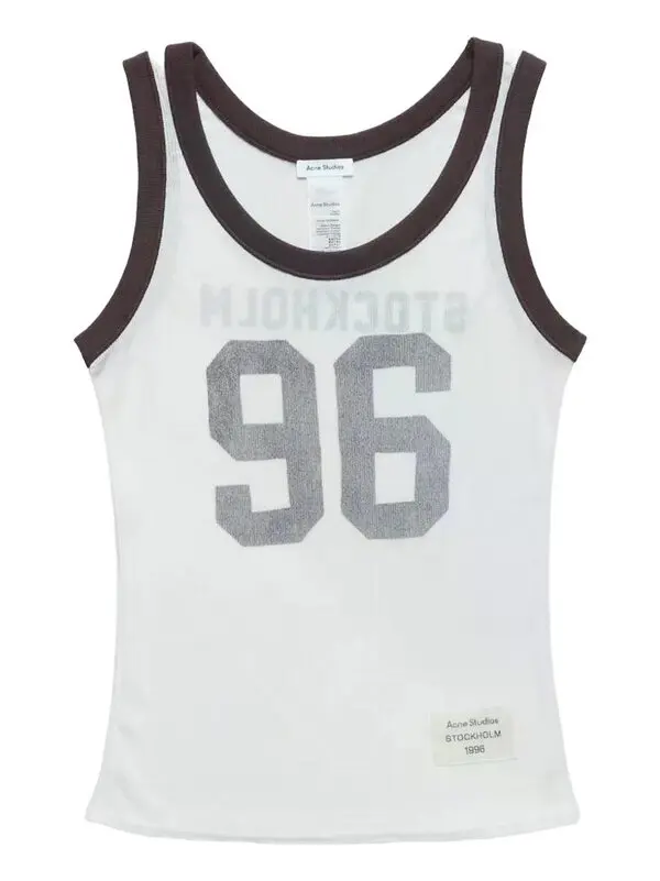 Acne Studios Graphic Tank Top - White