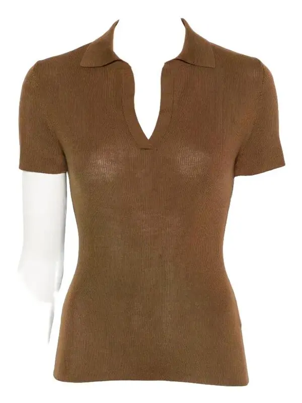 Max Mara Albero V-neck Top - Brown
