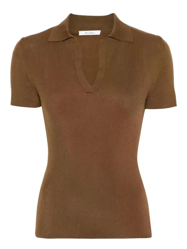 Max Mara Albero V-neck Top - Brown