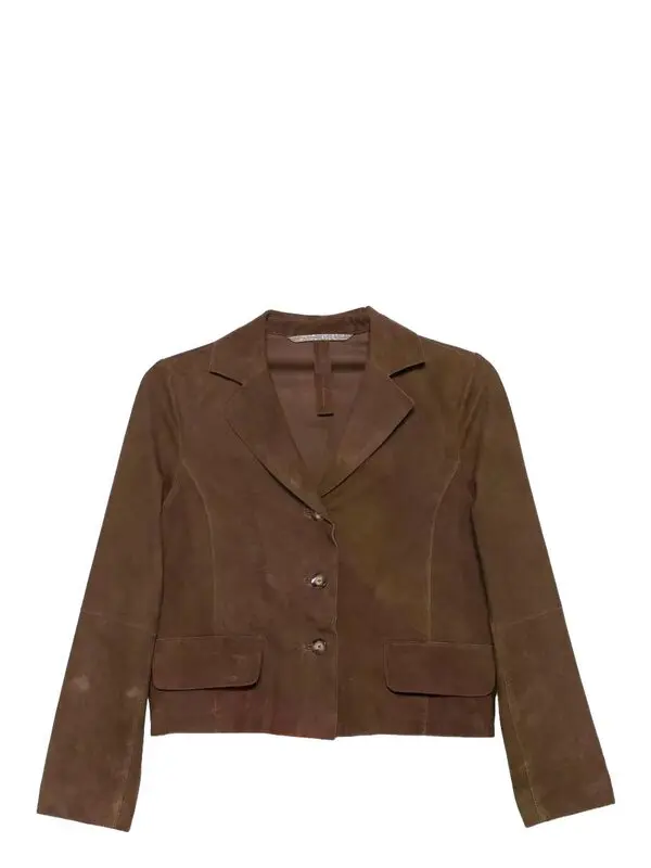 THE JACK LEATHERS Paige Suede Jacket - Brown