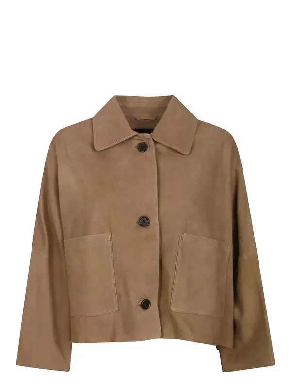 ARMA Leather Pocket Jacket - Neutrals