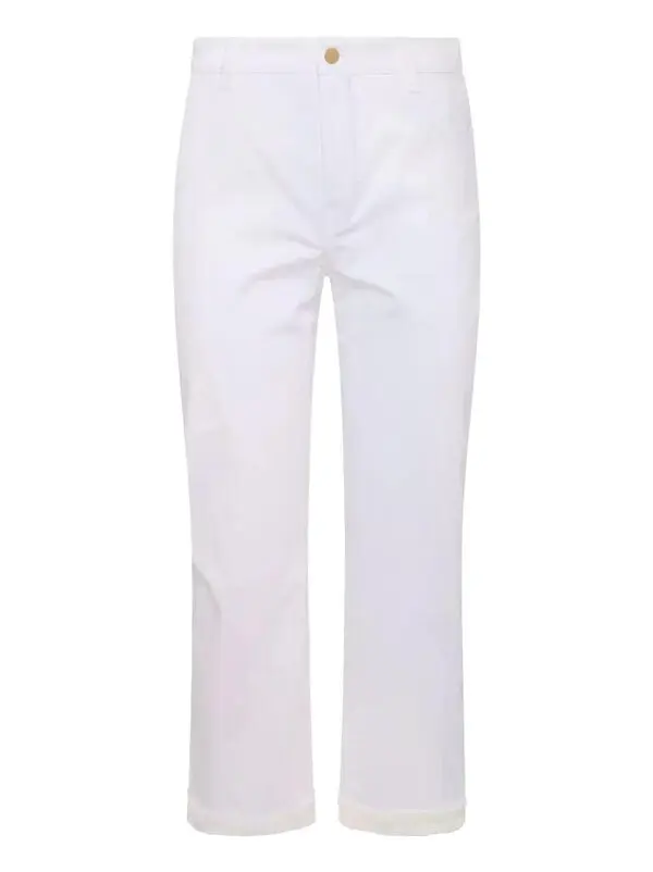 Max Mara Tracy Fringed Trousers - White