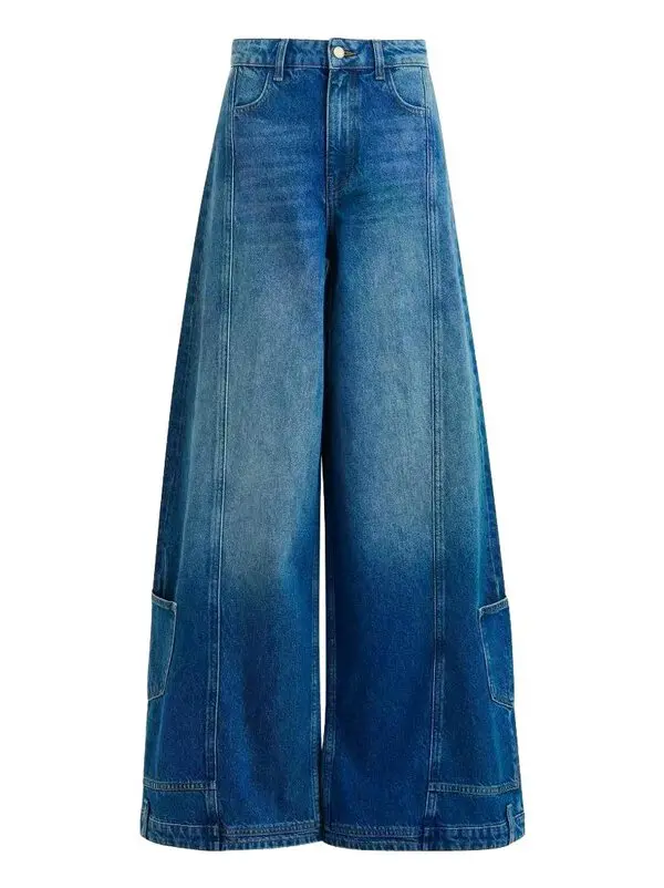 Essentiel Antwerp Flap Pocket Flared Jeans - Blue