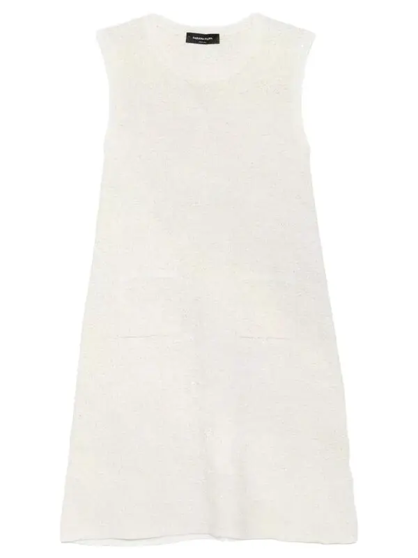 Fabiana Filippi Pocket Sleeveless Mini Dress - Neutrals