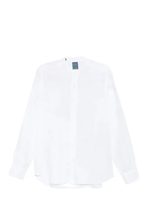 BARBA NAPOLI Band-collar Shirt - White