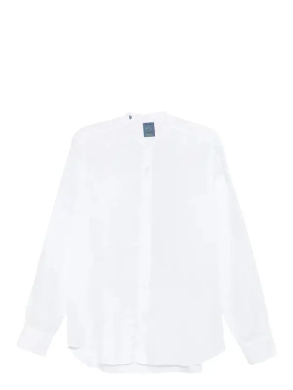 BARBA NAPOLI Band-collar Shirt - White