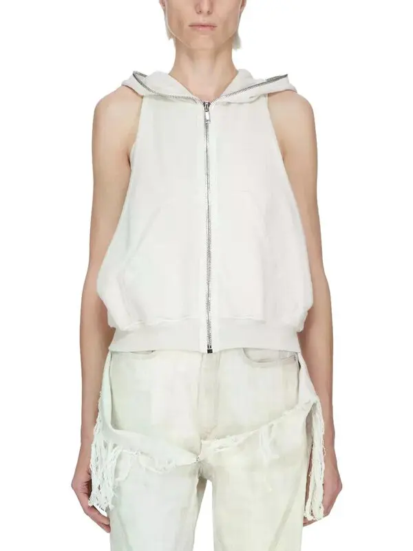 Rick Owens Zipped Hoodie - Neutrals