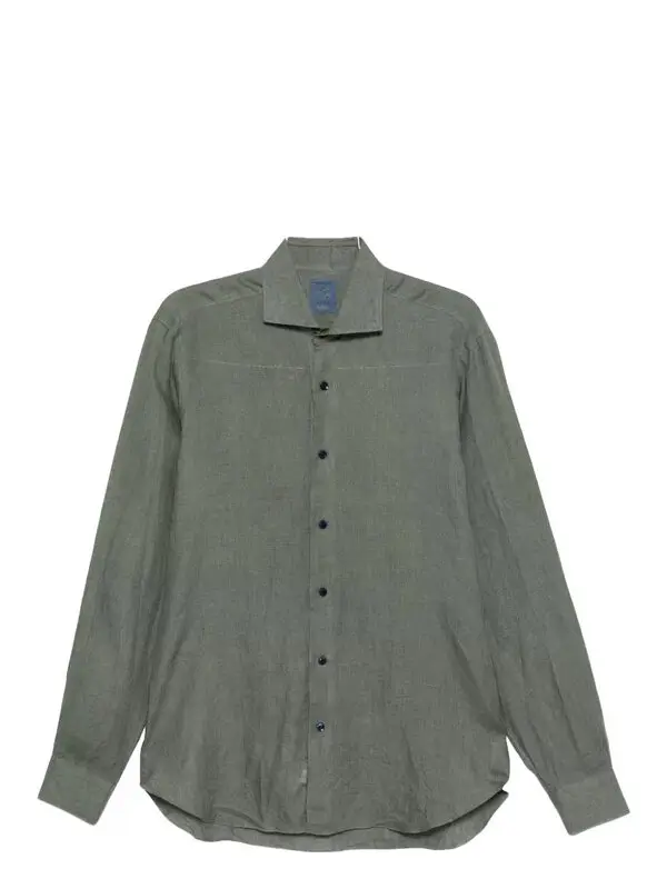 BARBA NAPOLI Button Shirt - Green