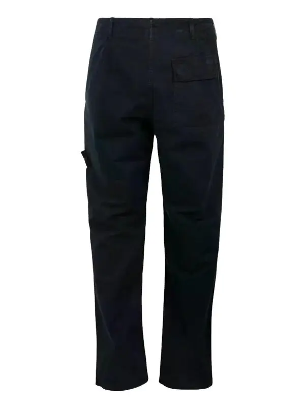 Stone Island 3100044 Brushed Organic Cotton Canvas Chino Trousers - Blue