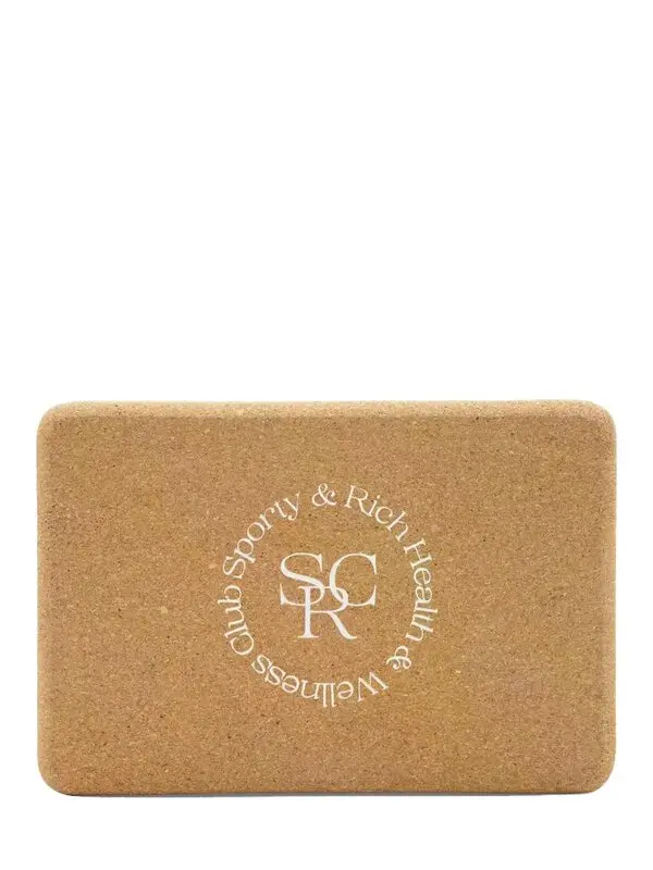 SPORTY & RICH Cork Yoga Block - Brown