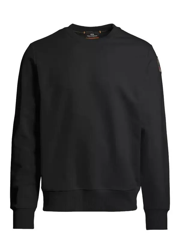 PARAJUMPERS Logo-patch Crew-neck Sweater - Black