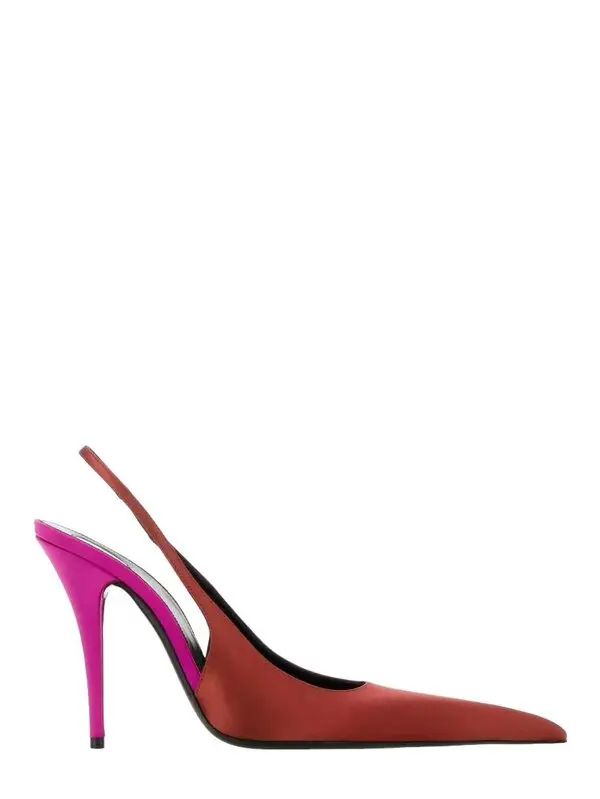 Saint Laurent Deroche Slingback Pumps - Red