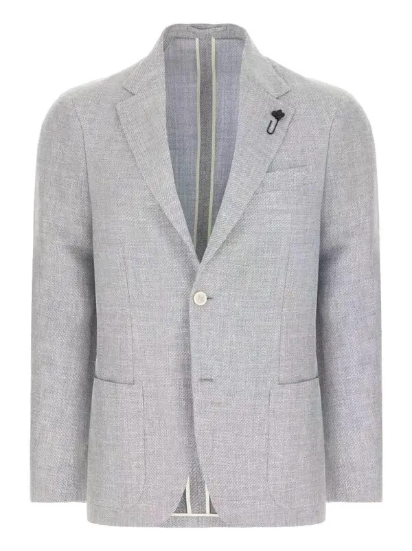 LARDINI Single-breasted Tailored Blazer - Grey