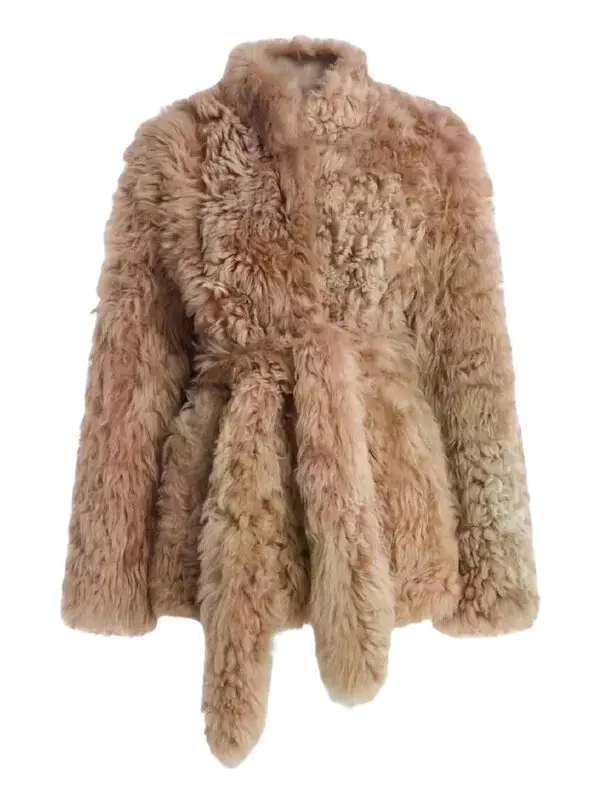 Nour Hammour Elsa Sheepskin Jacket - Neutrals