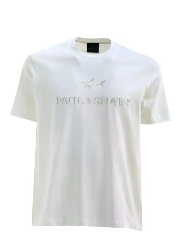 Paul & Shark Logo-embroidered T-shirt - White