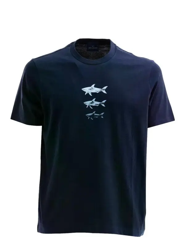 Paul & Shark Shark-print T-shirt - Blue