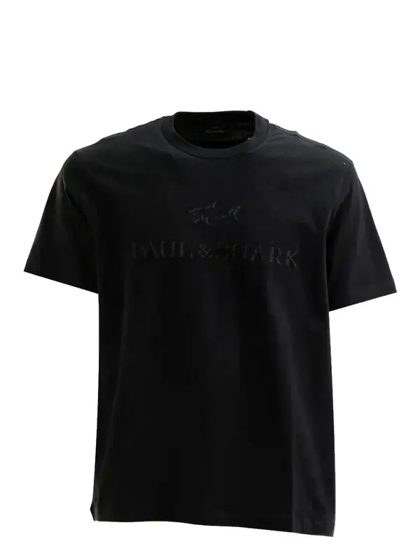 Paul & Shark Logo-embroidered T-shirt - Black