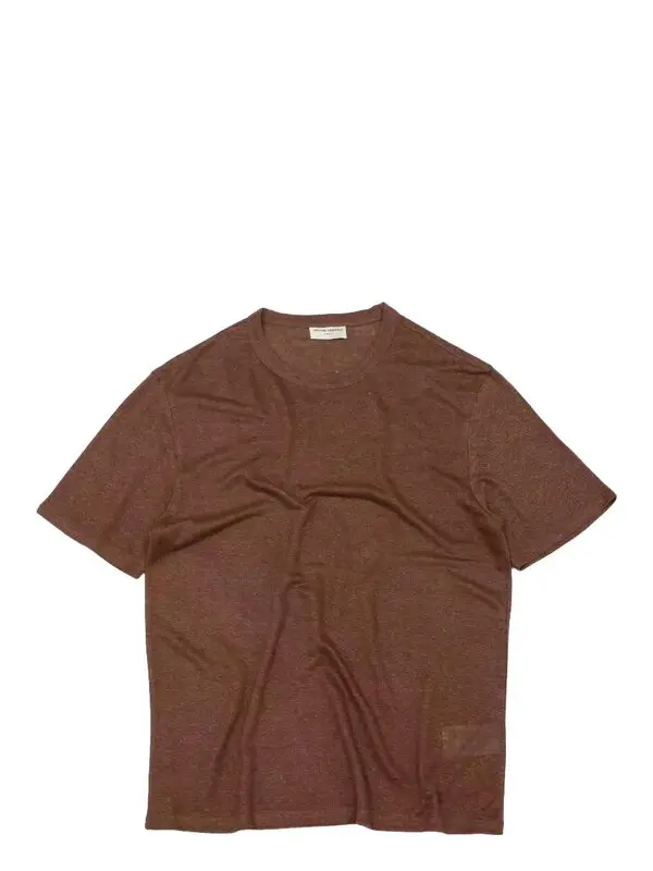 Officine Générale Linen T-shirt - Brown