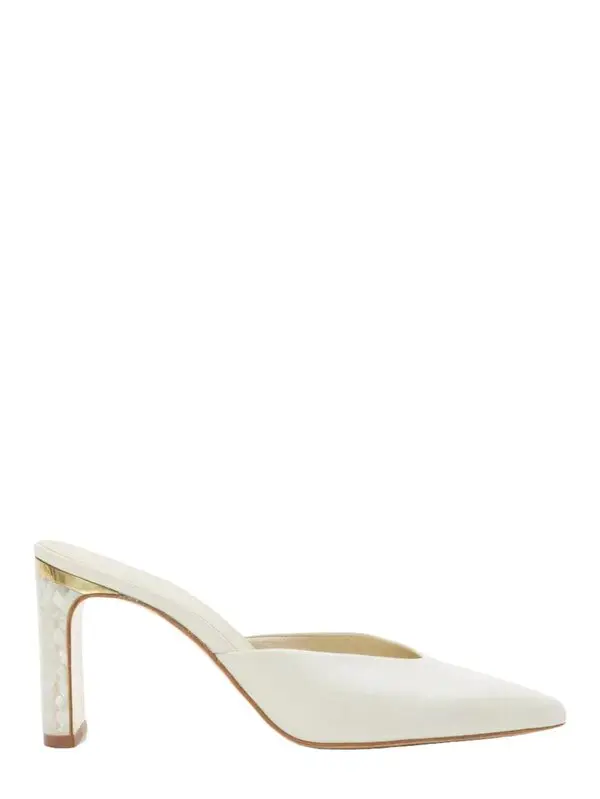 FREYA ROSE Pointed-toe Heeled Mules - White