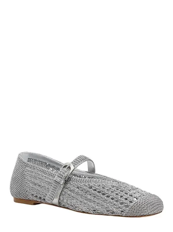 STUART WEITZMAN Leora Mary Jane Flats - Silver