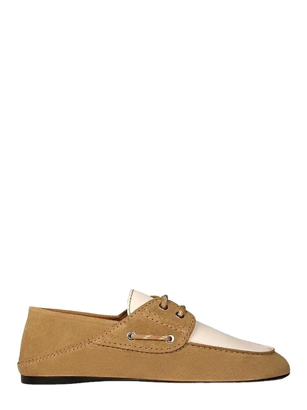 Sandro Sene Suede Boat Shoes - Beige