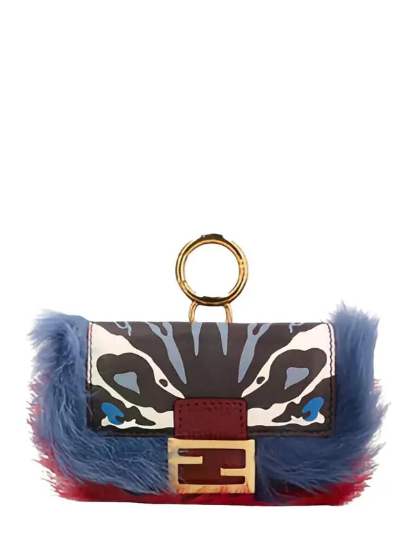 Fendi Nano Baguette Leather Bag Charm - Blue
