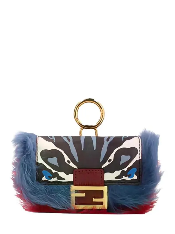 Fendi Nano Baguette Leather Bag Charm - Blue