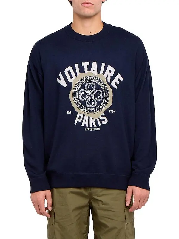 Zadig&Voltaire Swonny Logo Crewneck Sweatshirt - Encre