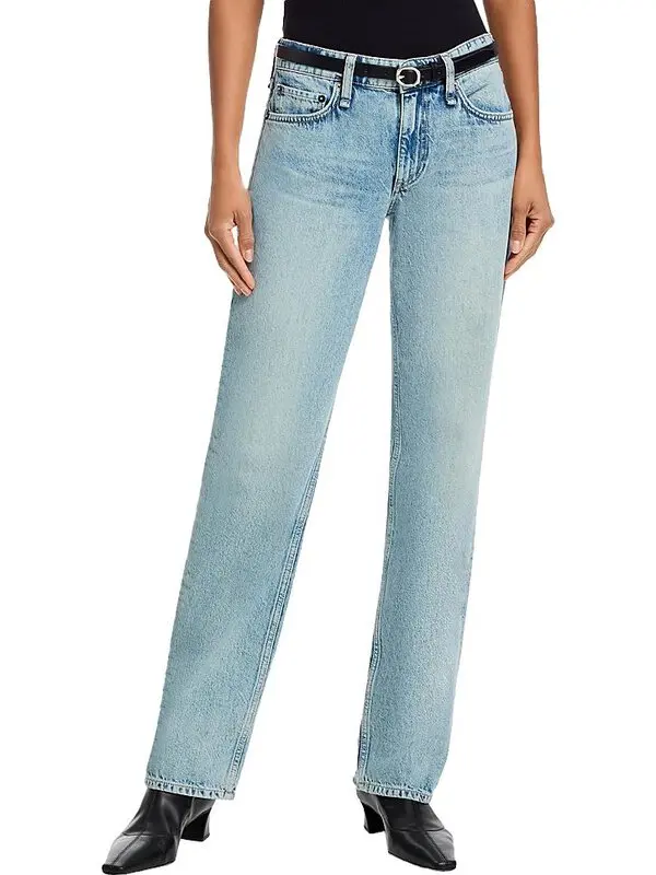 Rag & Bone Harlow Low Rise Full Straight Jeans - Vista