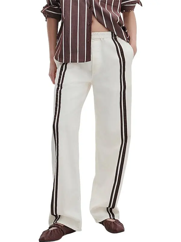 Rag & Bone Logan Pull-on Track Pants - Ecru Sport