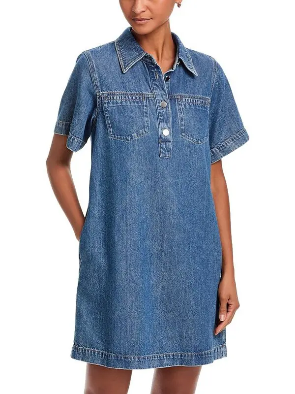 Rag & Bone Hayley Denim Mini Dress - Delcan