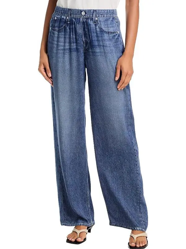 Rag & Bone Miramar Slink High Rise Wide Leg Jeans - Lagoon