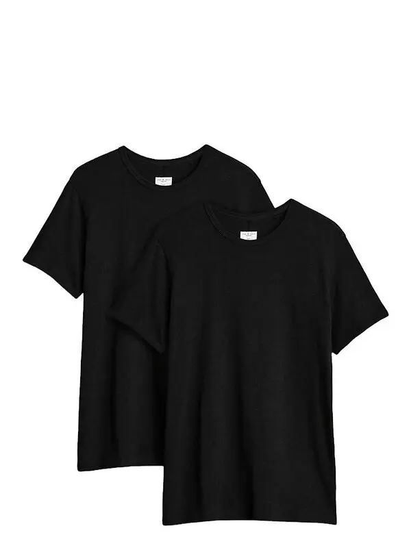 Rag & Bone 2 Pack Classic Flame Tee - Black