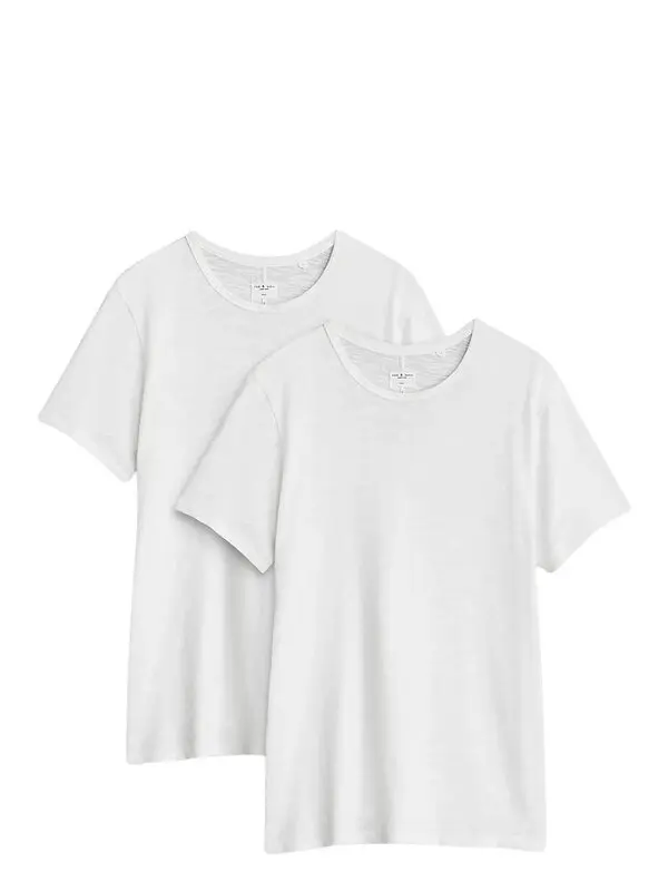Rag & Bone 2 Pack Classic Flame Tee - White