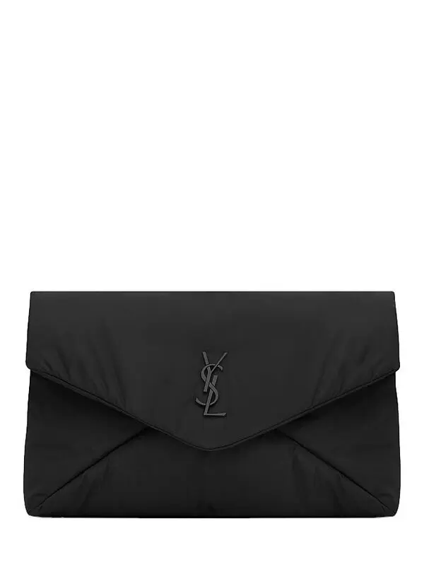 Saint Laurent Cassandre Large Envelope Pouch - Black