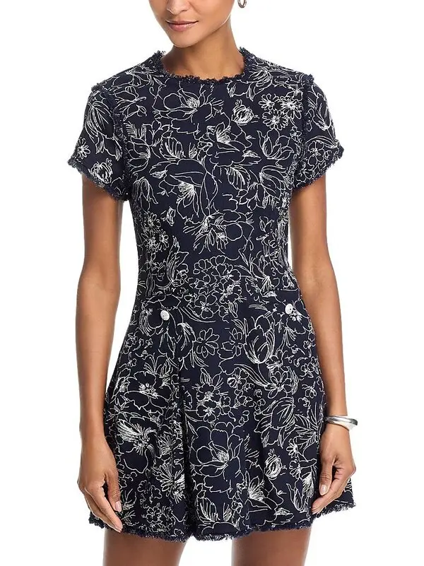 Cinq À Sept Garden Doodle Nova Dress - Navy/white