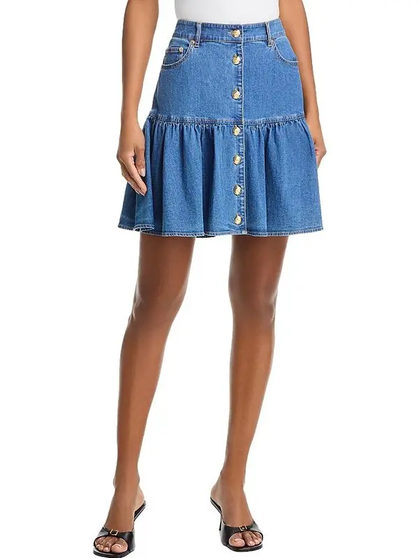 Cinq À Sept Frankie Denim Mini Skirt - Light Wash