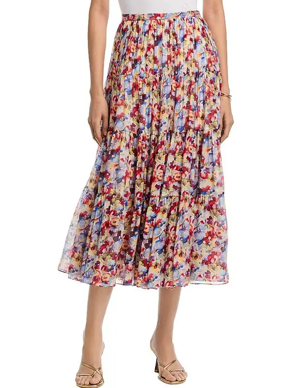 Cinq À Sept Wildflower Bunch Harper Skirt - Gardenia Multi