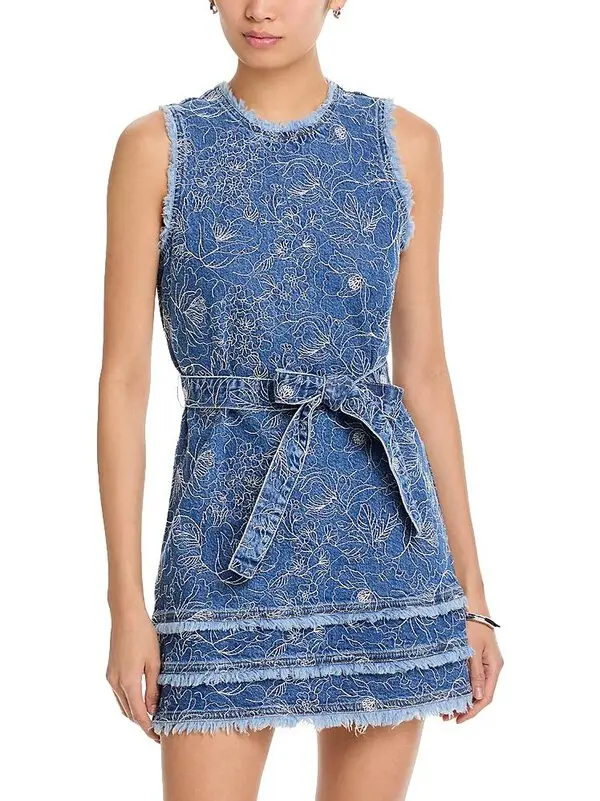 Cinq À Sept Garden Doodle Denim Dress - Salt Breez