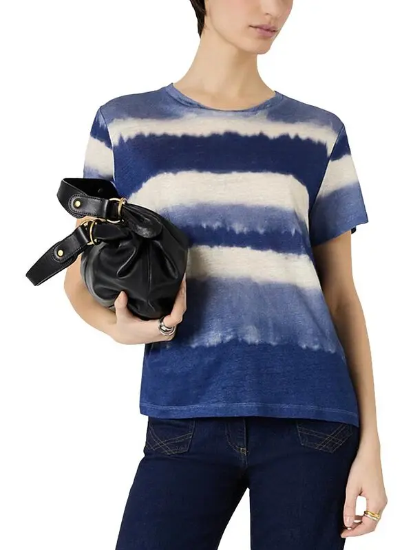 Gerard Darel Striped Linen T-shirt - Indigo