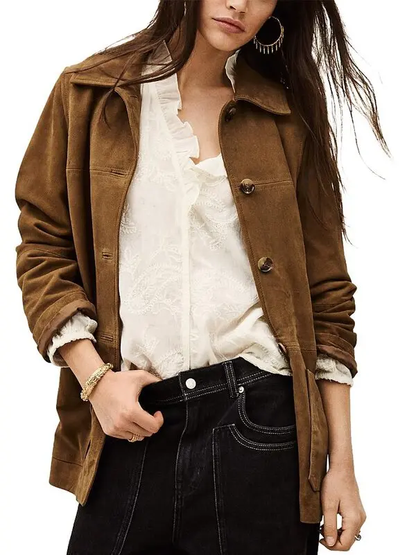 Ba&sh Mario Leather Jacket - Cognac