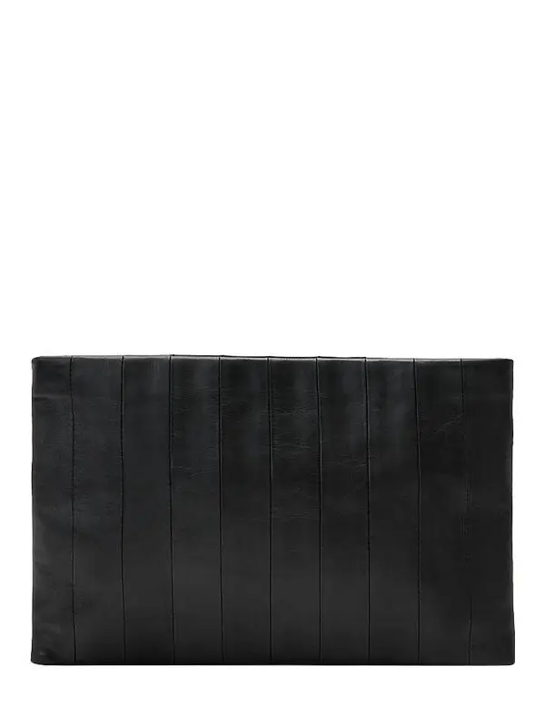 ALLSAINTS Bettina Small Panel Leather Clutch - Black