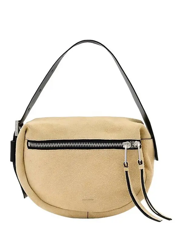 ALLSAINTS Noemie Suede Shoulder Bag - Sahara White
