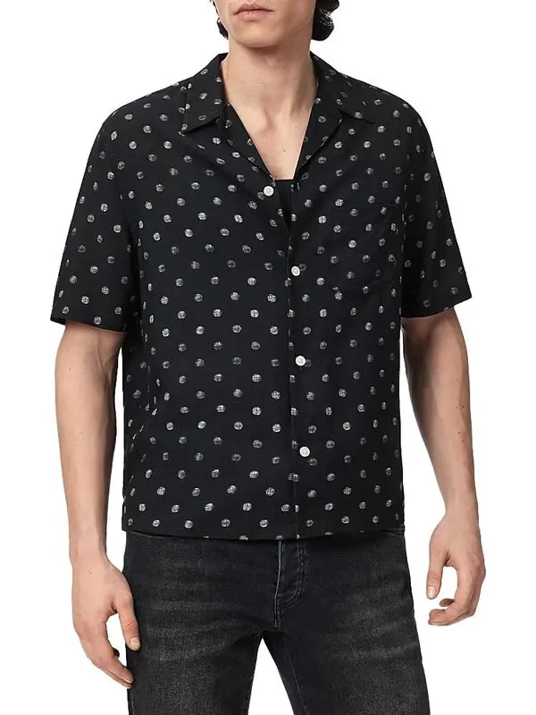 ALLSAINTS Upton Short Sleeve Shirt - Jet Black